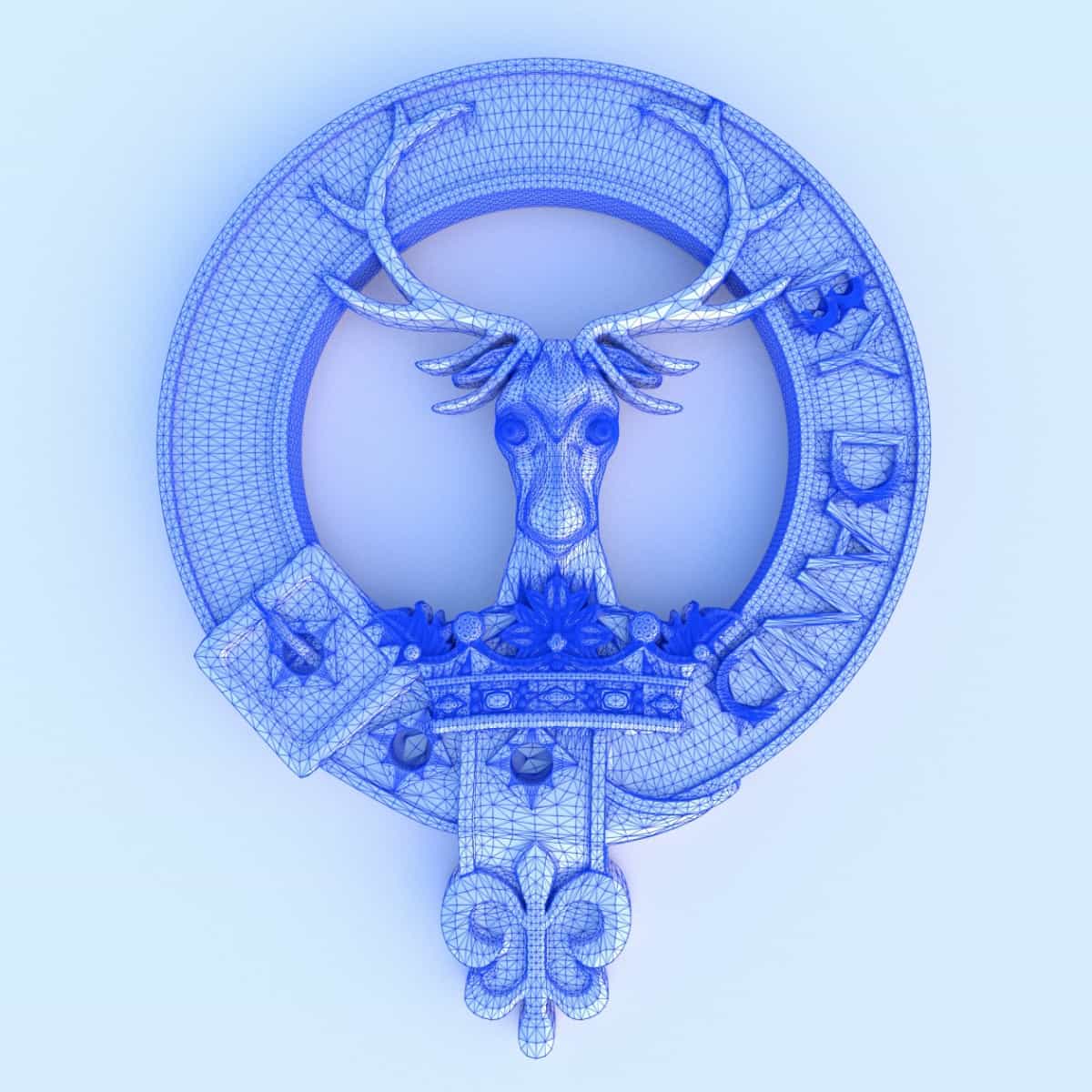 Clan Gordon Crest 3d model file • Celtic3d