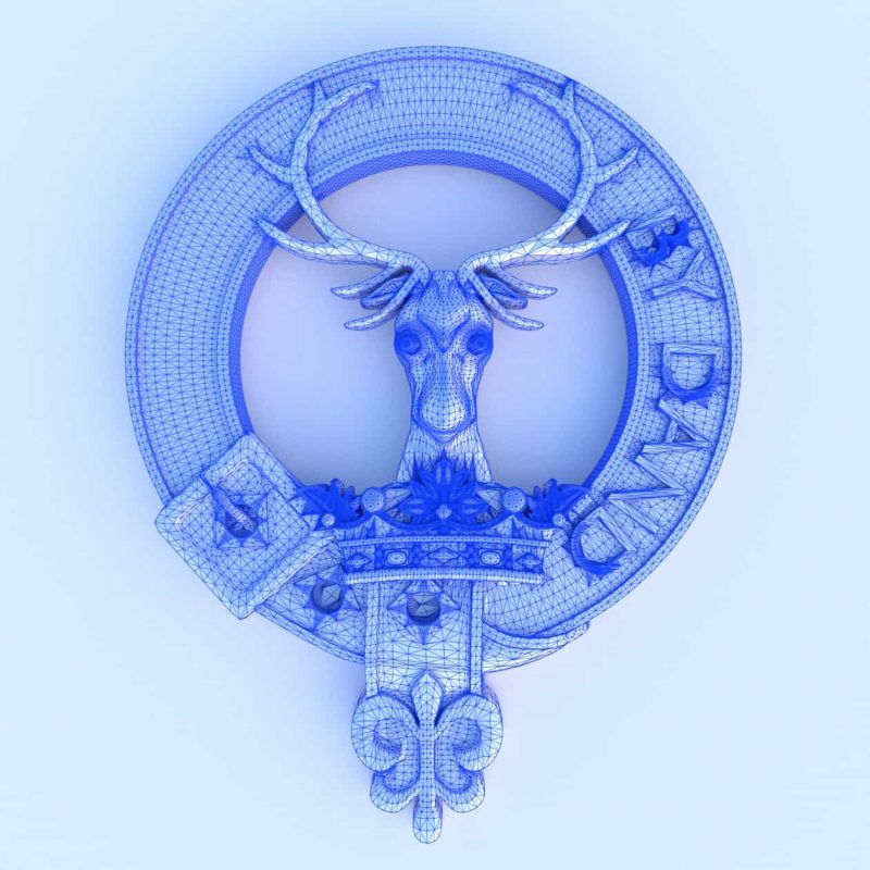 Clan Gordon Crest 3d model file • Celtic3d