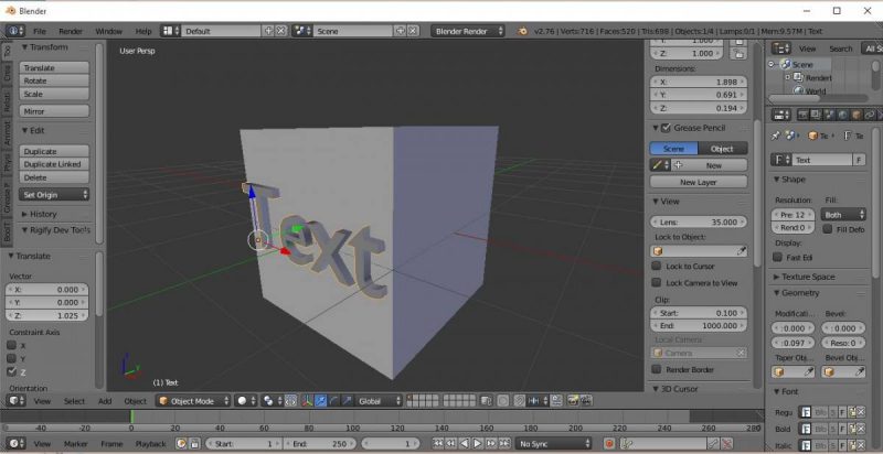 Adding Text To 3d Objects In Blender Celtic3d