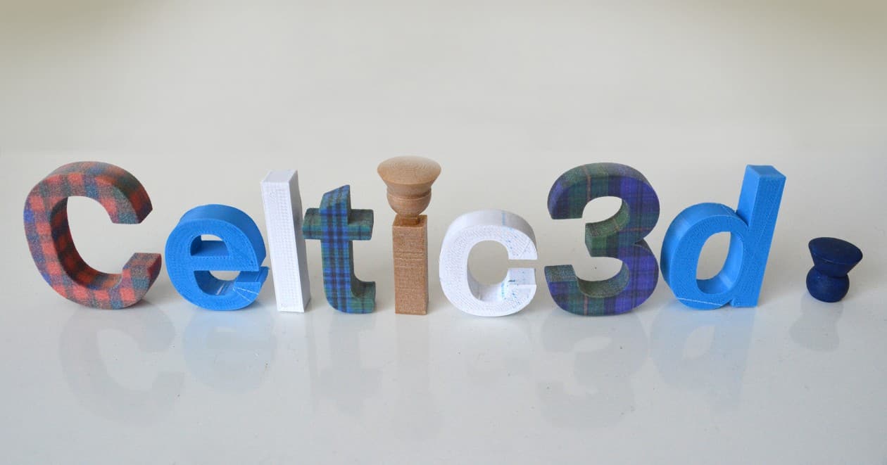 3d Printing in Colour - Tartan Lettering • Celtic3d