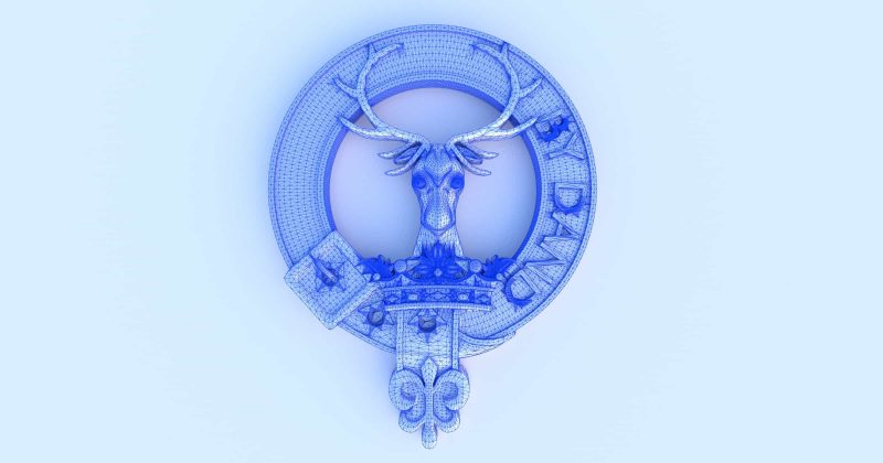 Clan Gordon Crest 3d model file • Celtic3d