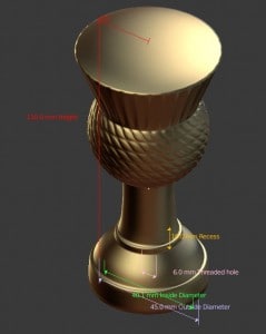 Print-It-Yourself: Thistle flag pole finial • Celtic3d